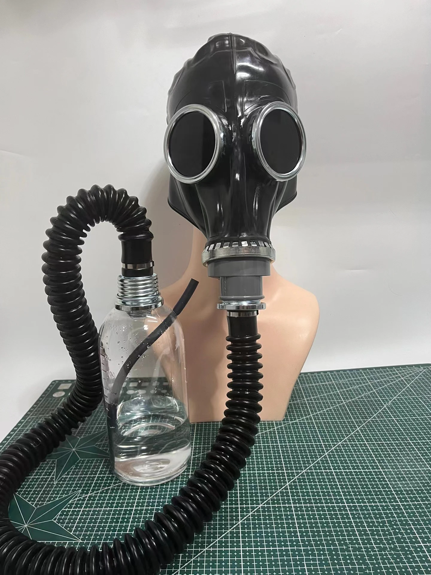 Womens All-Inclusive Fetish Gas Breathing Mask/Bag Set Latex seal up ...
