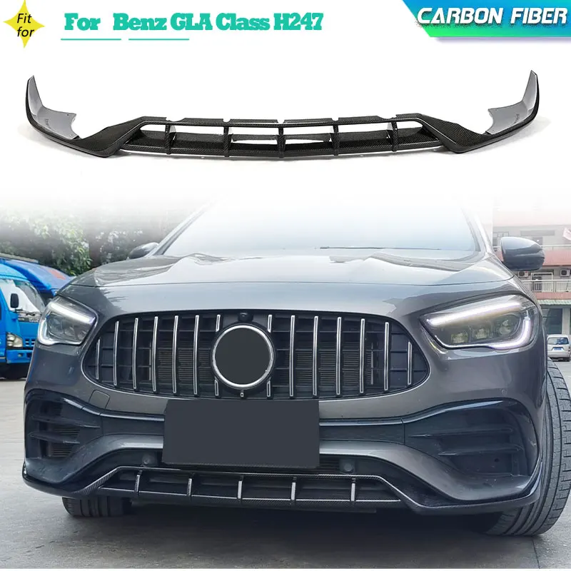 Carbon-Fiber-Front-Bumper-Lip-for-Mercedes-Benz-GLA-Class-H247-GLA200 ...