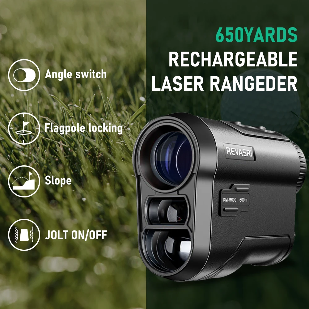 REVASRI-KM-M600-Golf-Laser-Rangefinder-600M-Rechargeable-Distance-Meter-With-Slope-and-Flag-Lock ...