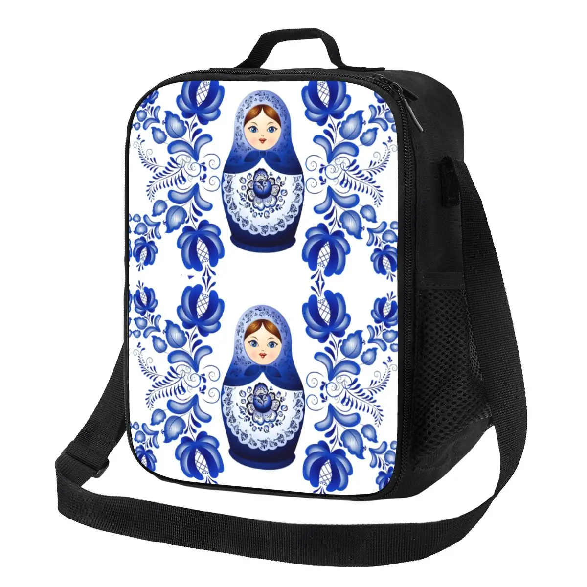 Custom Matryoshka Doll Russia Insulated Lunch Tote Bag for Russian Folk ...