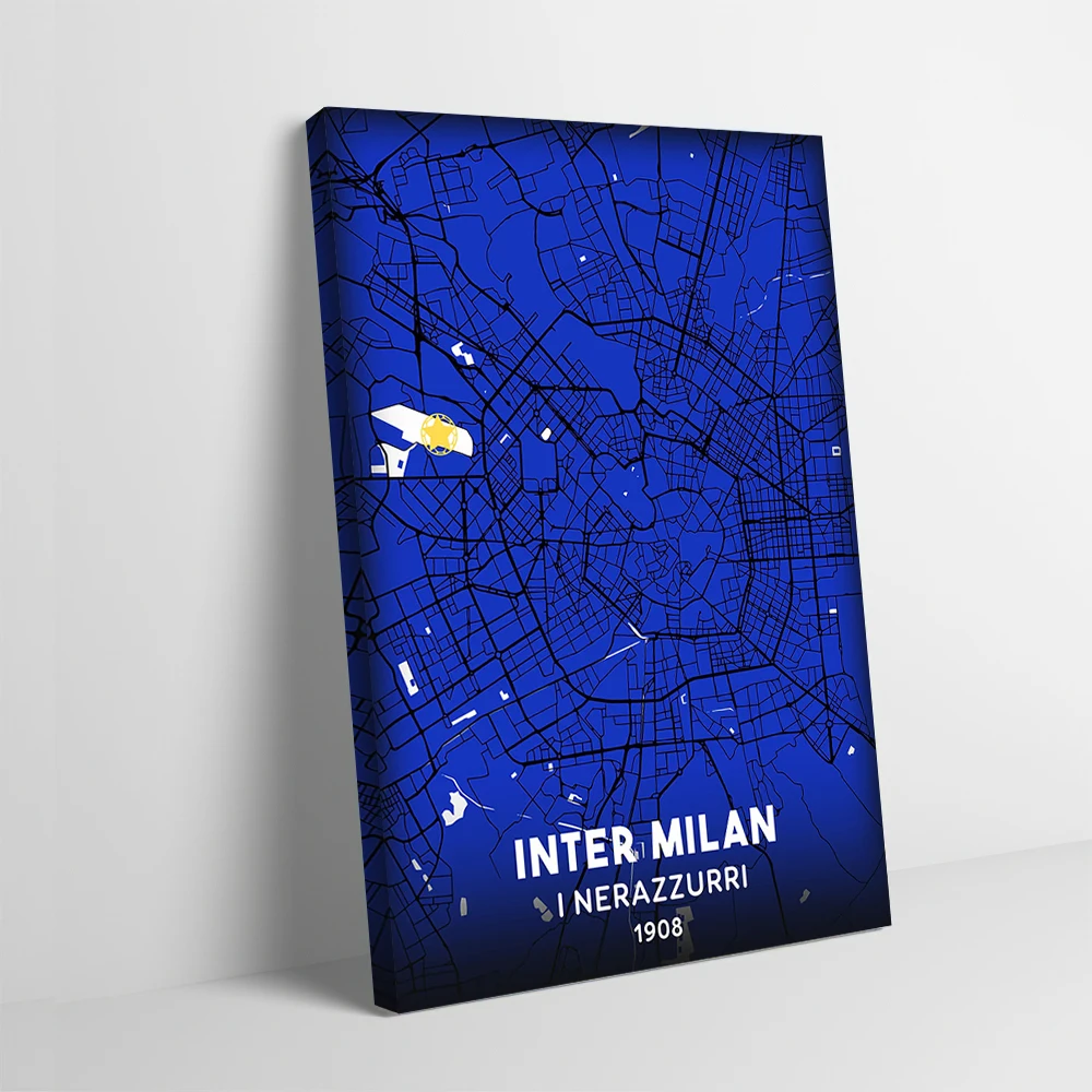 Inter Milan Poster Customizable Printed Canvas Painting Wall Art Gift ...