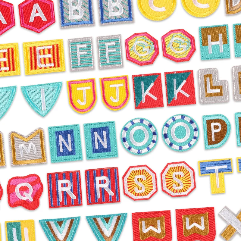 Parches-de-Letras-a-rayas-para-Ropa-de-ni-os-parches-bordados-para ...