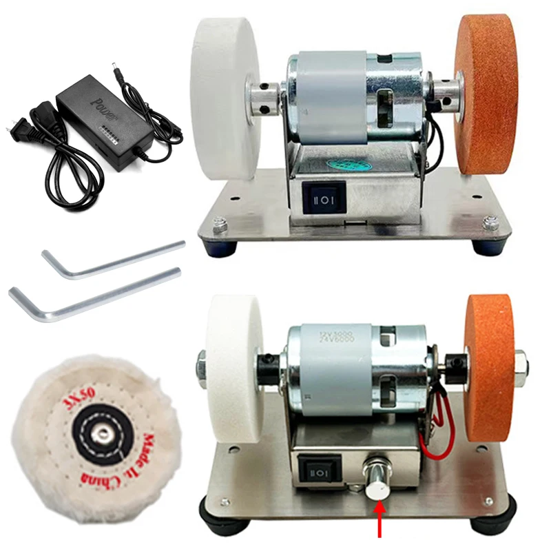 100W-Small-Double-Polishing-Electric-Grinding-Wheel-Grindig-Stone ...