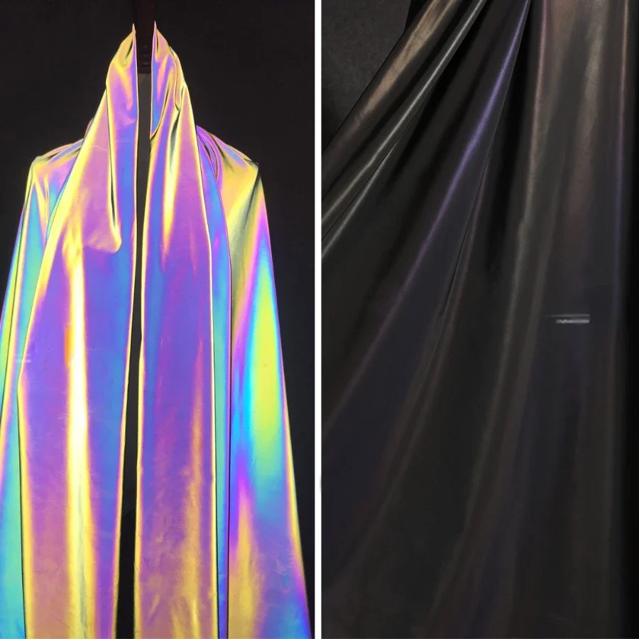 Thick-Micro-stretch-luminous-Reflective-Fabrics-Colourful-Laser-Fabrics ...