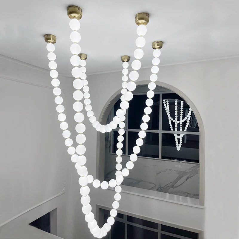 Modern-Luxury-Ceiling-Hanging-Chandelier-Lighting-Pearl-Necklace-Engineering-Pendant-Light-for ...
