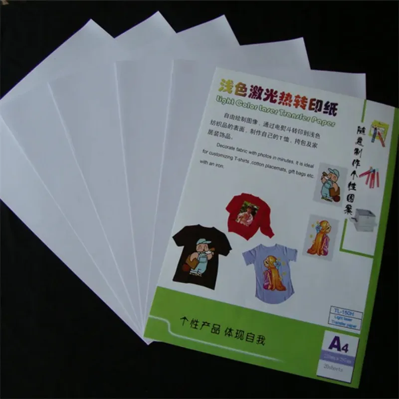 10 Sheets Iron On Transfer PaperFor Inkjet A4 Heat Print Transfer Paper ...