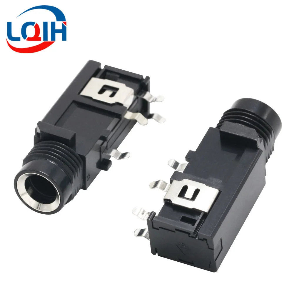 5PCS-DIY-6-35mm-Jack-Plated-4P-Stereo-Dual-Channel-Microphone-Socket ...