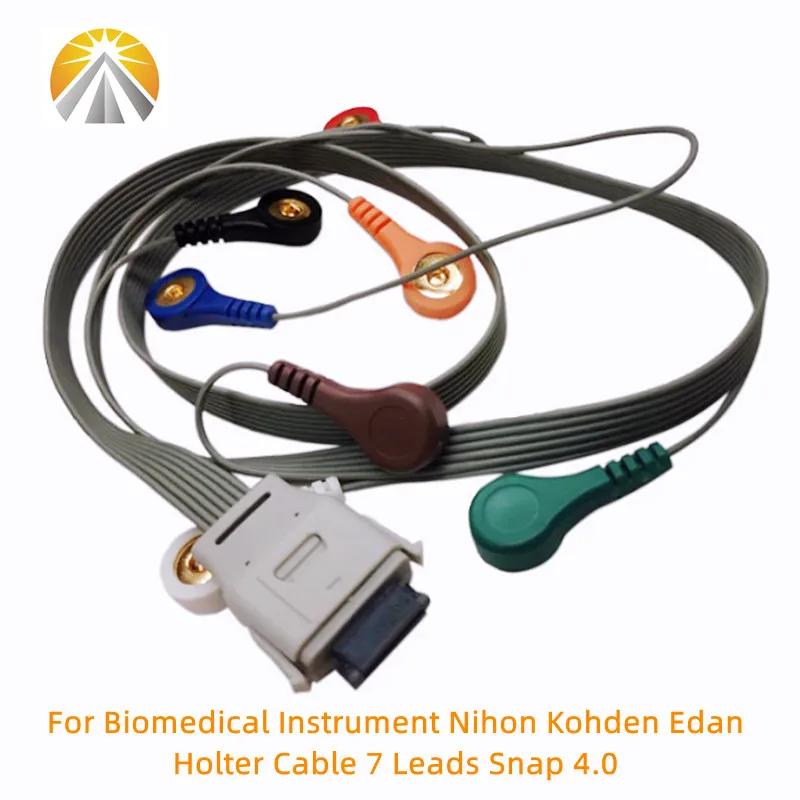 Holter Cable 26 Pin 7 Leads Snap 4.0 AHA For Biomedical Instrument ...