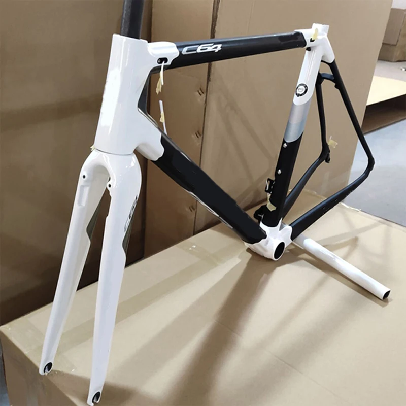 Black White C64 Carbon Frame Full Carbon Fiber Road Bike Frames Bicycle ...