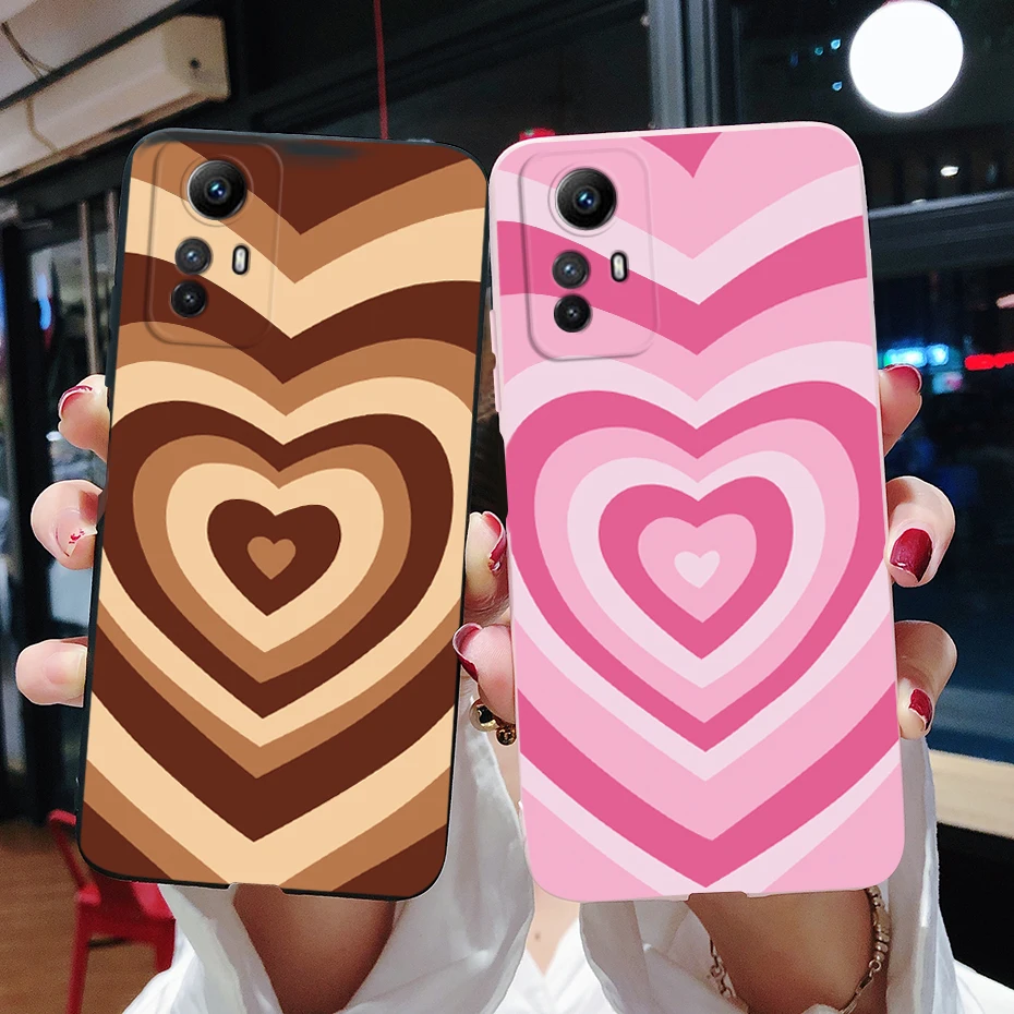 For-Redmi-Note-12S-4G-Case-2023-Fashion-Love-Heart-Silicone-TPU-Soft ...