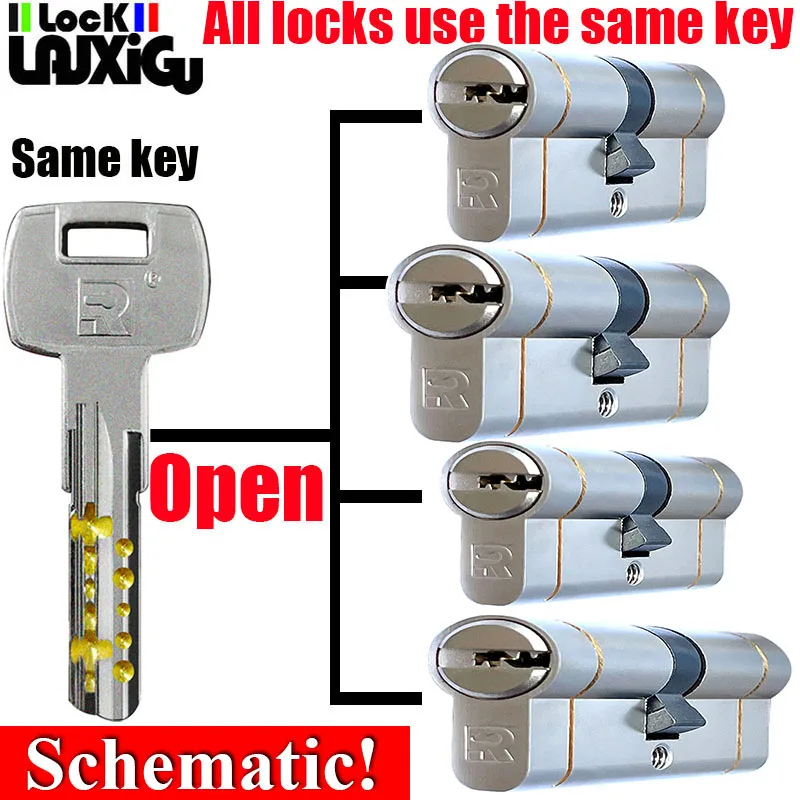 Customize the same key to open all cylinder doors European standard ...