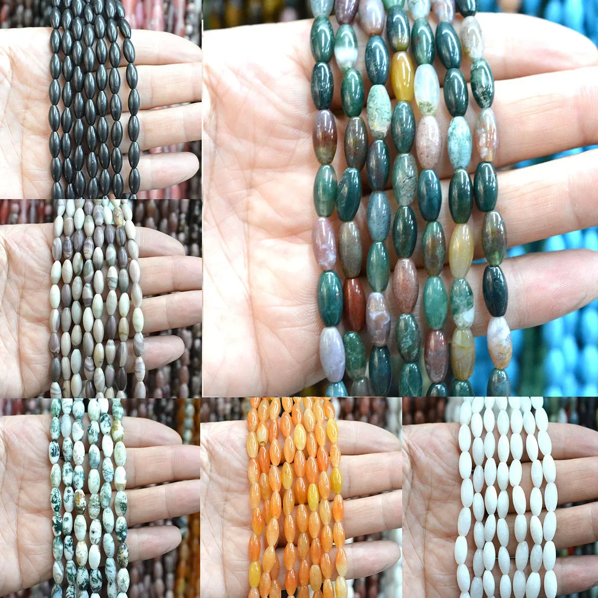 FLTMRH 12mm 15inch Barrel-Shaped Stone Beads For Jewelry Making Small ...
