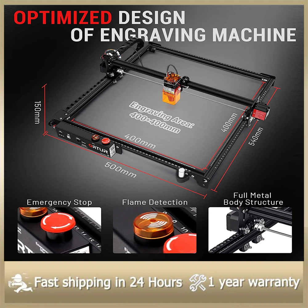 ORTUR-Laser-Engraver-Cutter-Wood-Cutting-Engraving-DIY-Machine-Rotary ...