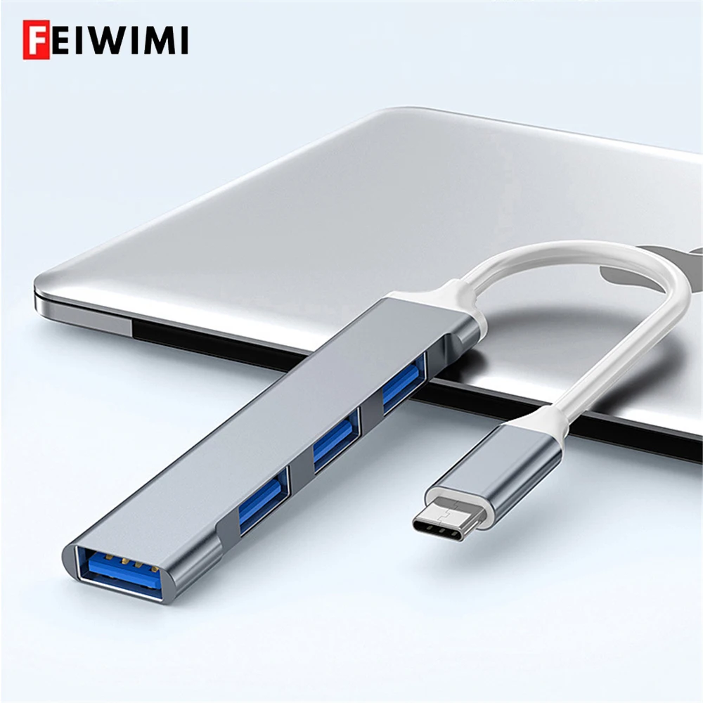 Usb C Hub 3.0 Type C 4 Port Multi Usb Splitter Adapter Otg For Huawei Xiaomi Macbook Pro 13 15 ...