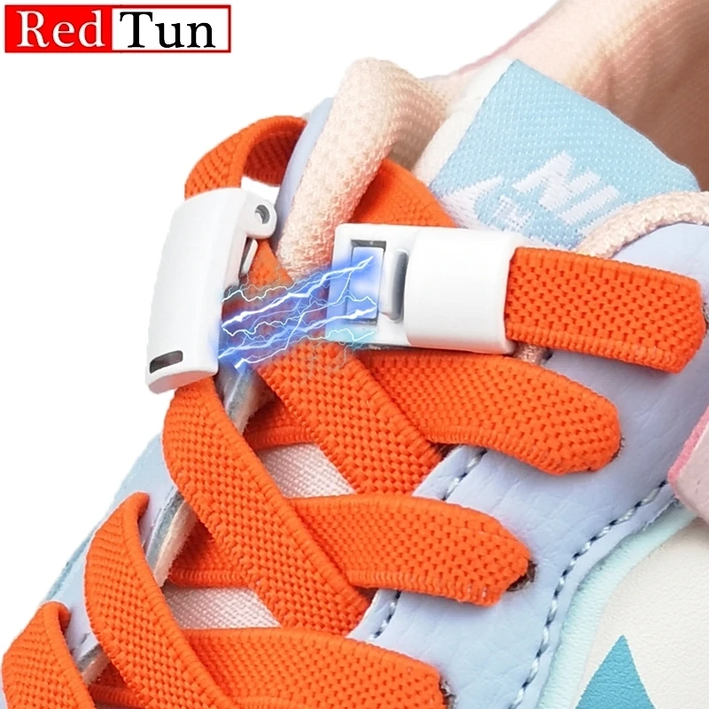 Magnetic-Lock-Shoelace-Without-ties-Elastic-8MM-Widened-Flat-Laces-for ...