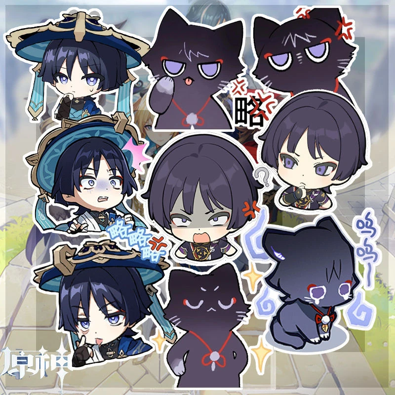 Scaramouche Sticker Genshin Impact Anime Stickers Childrens Stationery ...