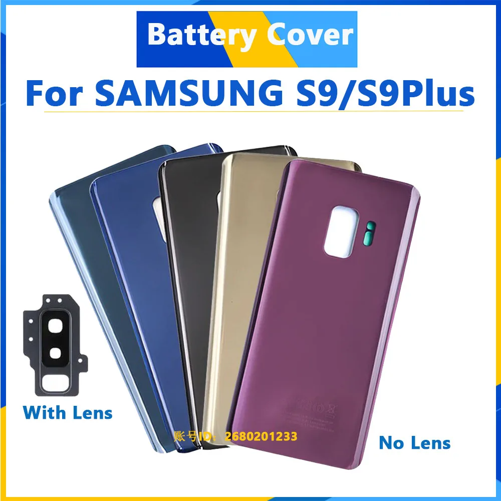 For-Samsung-S9-S9-Plus-Back-Glass-Replacement-G965-G960-Battery-Rear ...