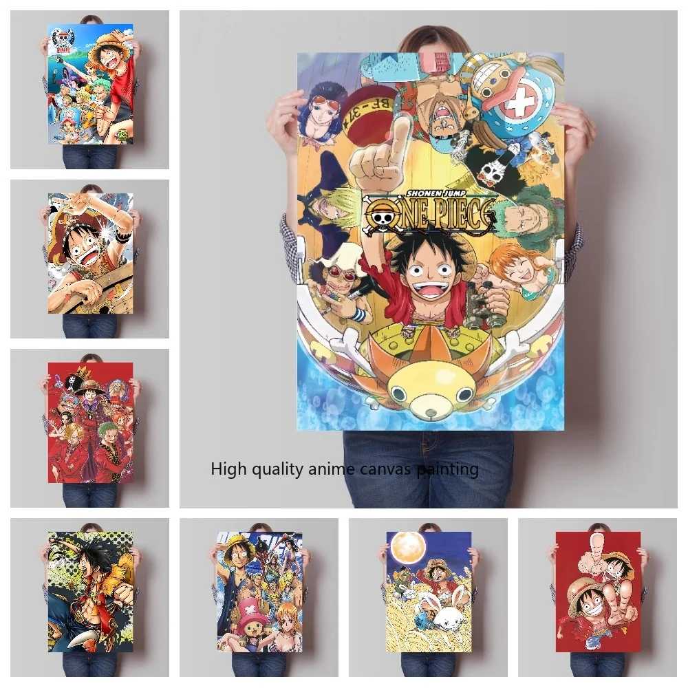 Luffy-Zoro-TonyChopper-Anime-One-Piece-Poster-Decor-Canvas-Painting-Bar ...