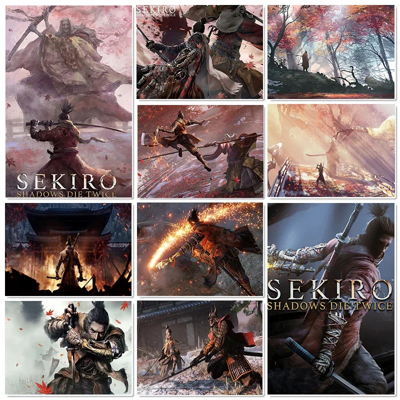 Japanese-Sengoku-Style-Game-SEKIRO-Shadows-Die-Twice-Canvas-Painting ...