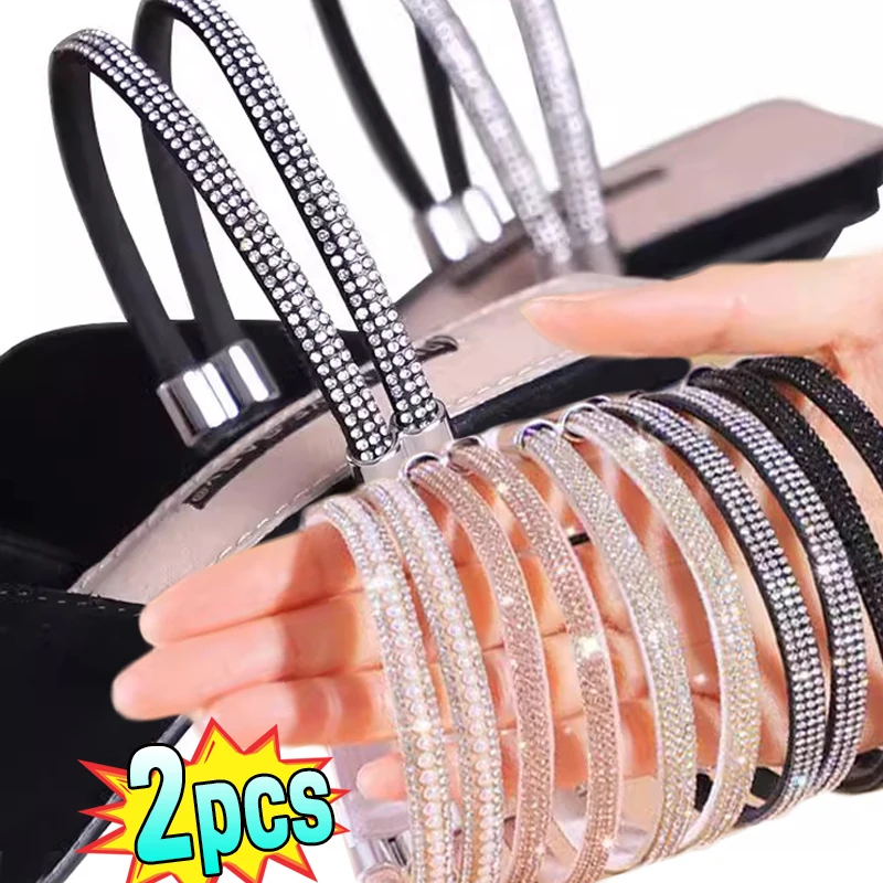 High Heels Rhinestone Shoelaces Free Triangle Bundle Sandal Shoe Belt ...