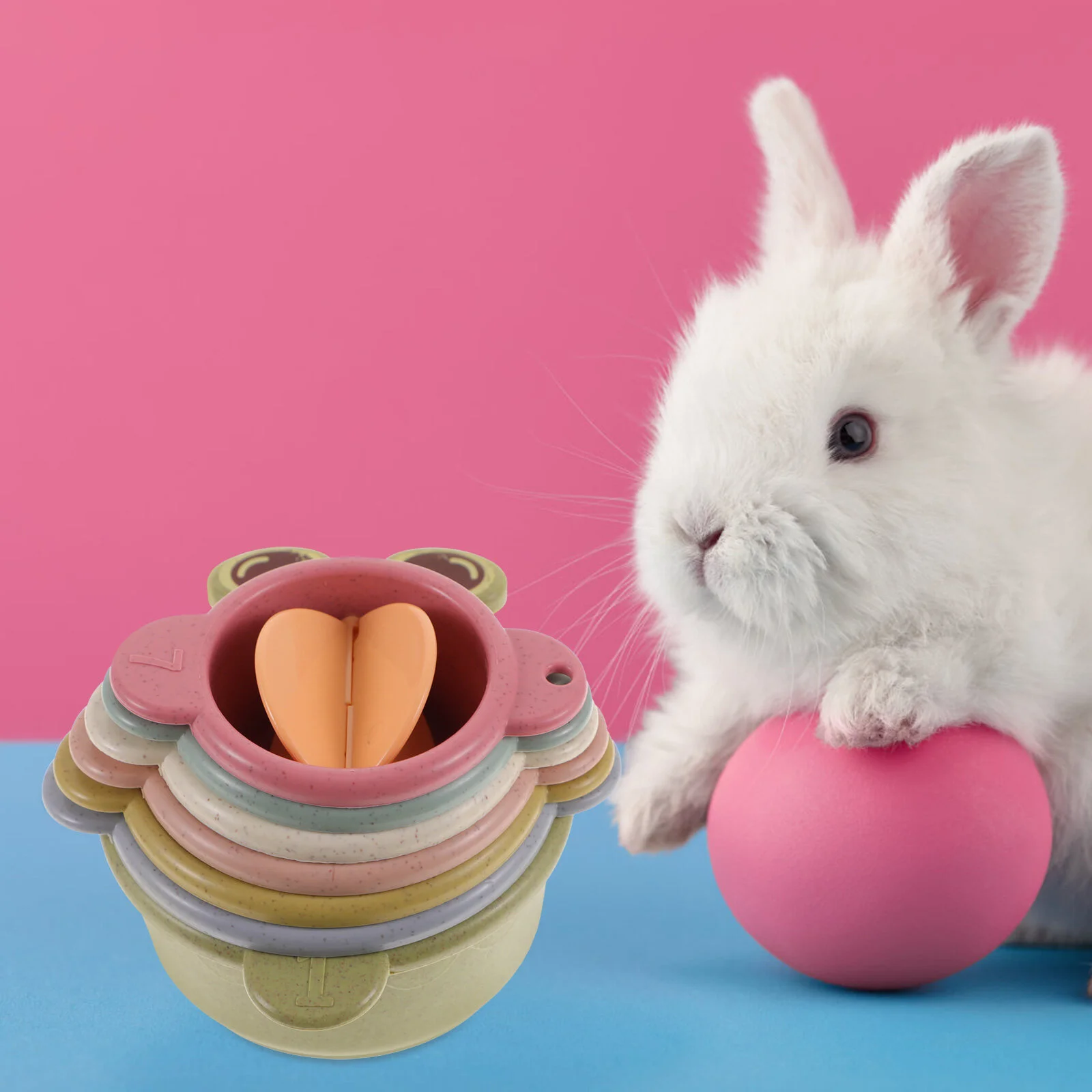 Cute Fluffy Bunnies In Cups