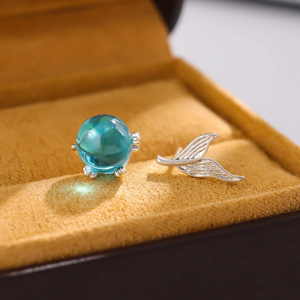 Uini-Tail-hot-new-925-Tibetan-silver-mermaid-foam-fishtail-earrings ...