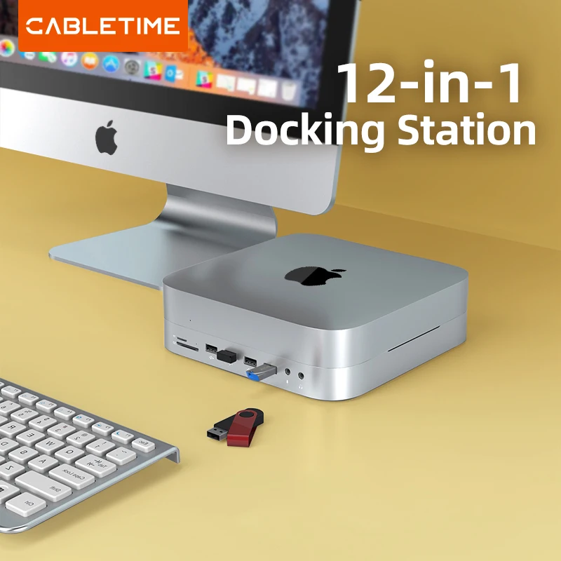 CABLETIME-USB-Dock-Sation-SATA-Enclosure-for-Mac-mini-HDMI-VGA-Audio ...