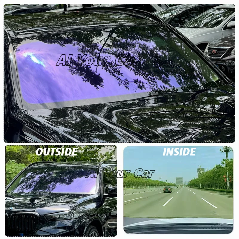 Ghost Purple Chameleon Film Car Front/rear Windshield Tint Foil High ...