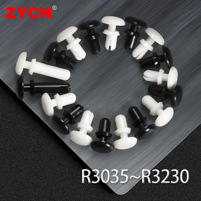 100PCS Plastic Expansion Rivet 3.1MM R Type Clamp R3035 R3230 Clip ...