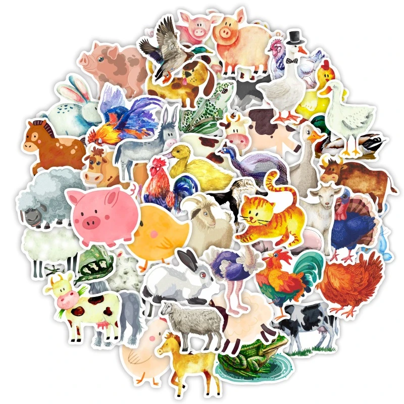 Stickers Farm Animals Animated | Decals Farm Animal Stickers | Stickers ...