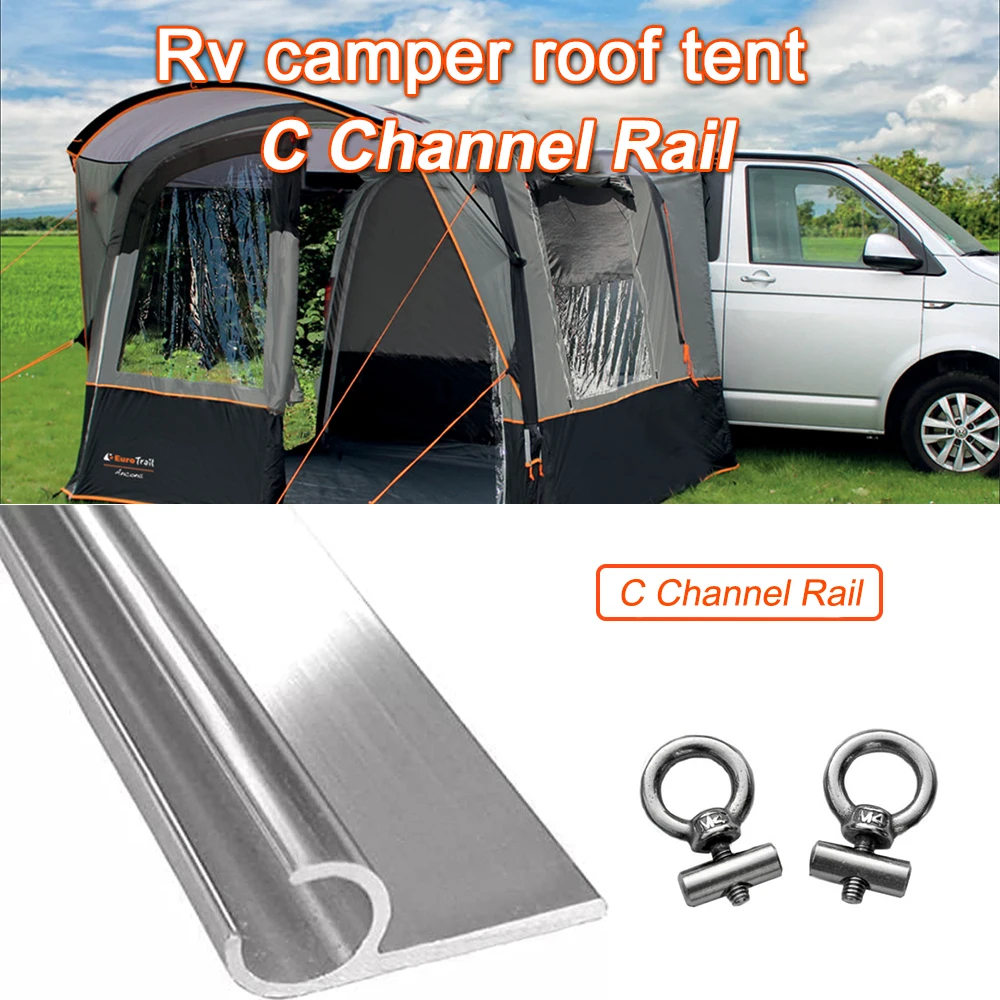 1Set Caravan Awning Rail C Channel 8x0.5m Strip 400cm With D/S Tape ...