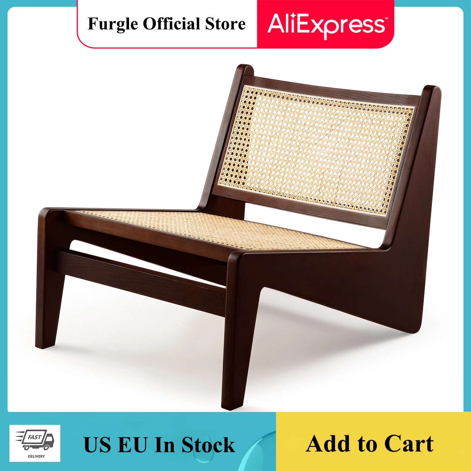 Modern-Solid-Wood-Rattan-Kangaroo-Chair-Single-Sofa-Recliner-Retro ...