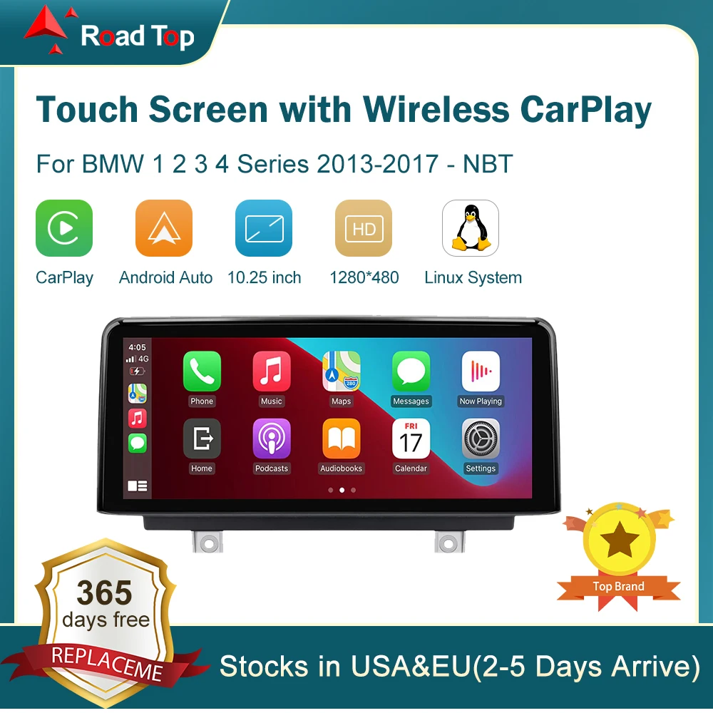 Wireless Apple CarPlay Android Auto Car Multimedia For BMW 1/2/3/4 ...