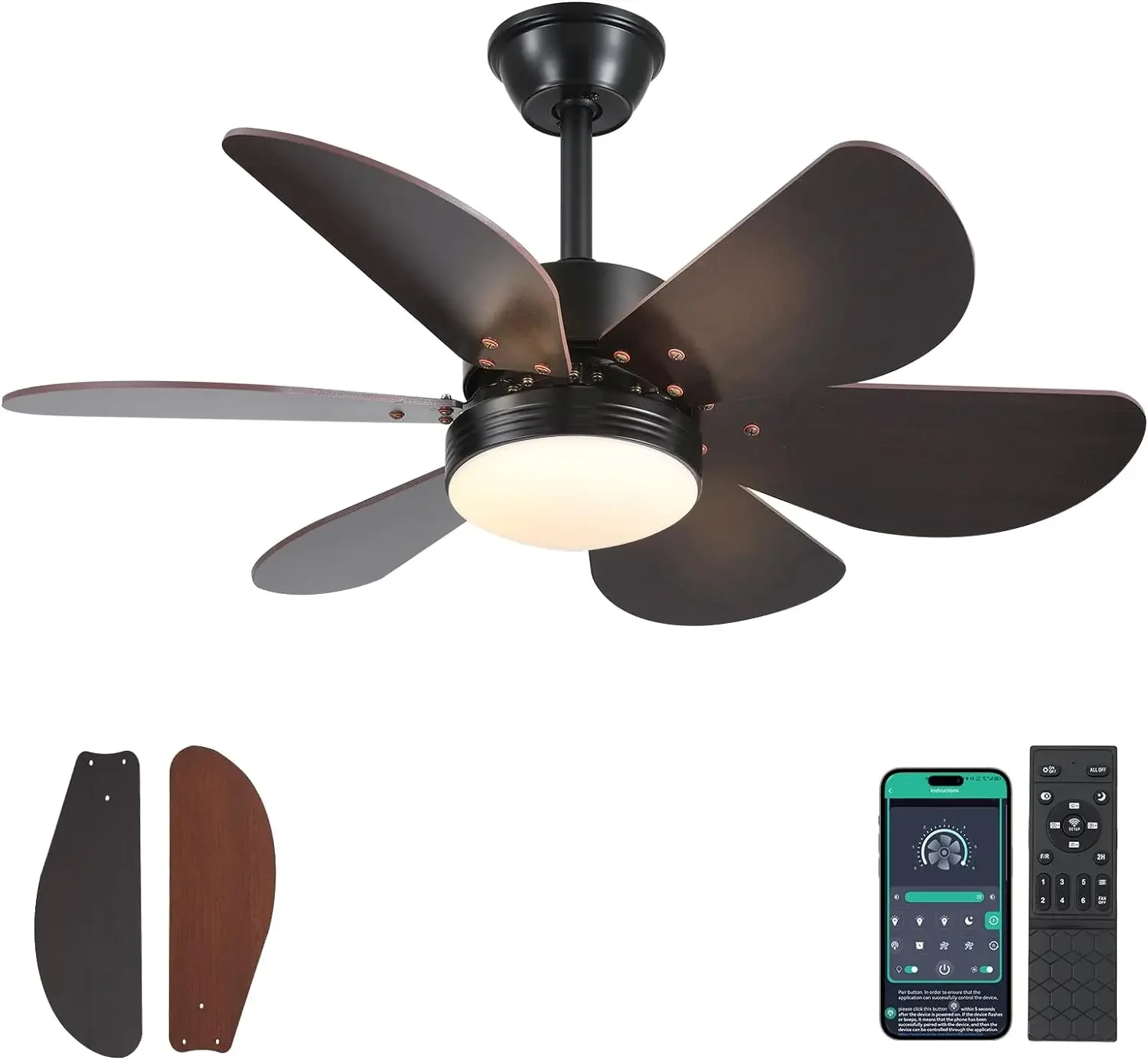 Modern-Small-White-Outdoor-Ceiling-Fans-with-Lights-and-Remote-Control ...