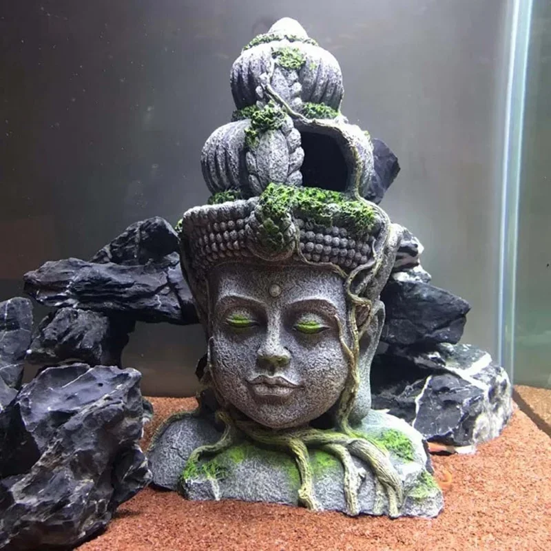 Resina-Est-tua-de-Buda-Guanyin-Bodhisattva-Fish-Tank-Paisagismo ...