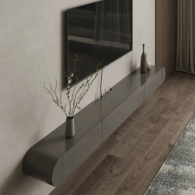 Nordic-White-Design-Tv-Stand-Simple-Innovative-Led-Strip-Hanging-Living ...