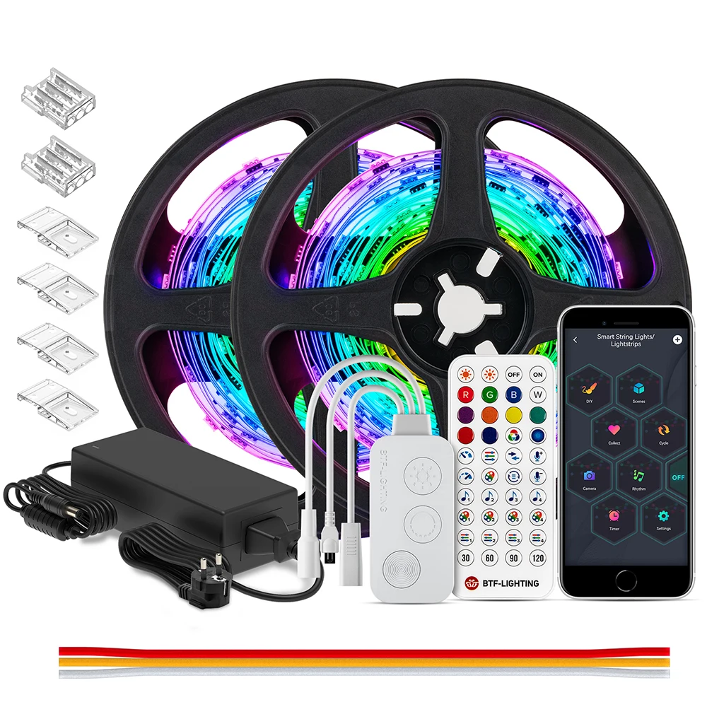 BTF 24V LED Light Strip Kits Bluetooth Mesh Music Dreamcolor Lights ...