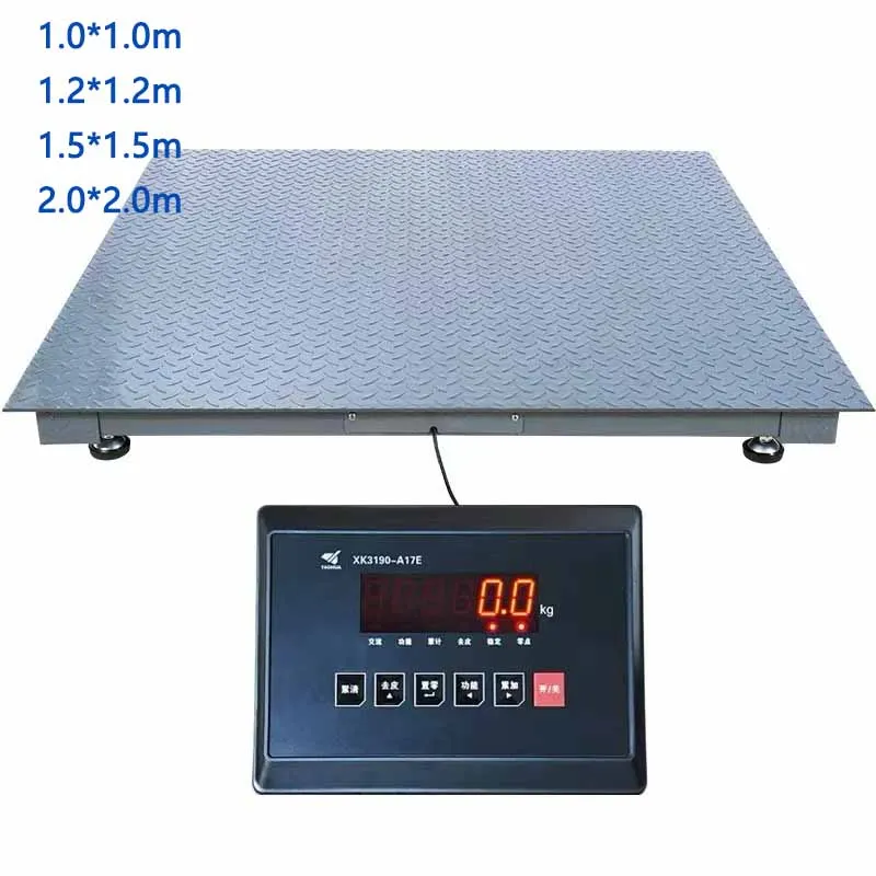 Durable 1 Ton Digital Floor Scale 1*1m 1000kg Capacity OEM Customizable ...