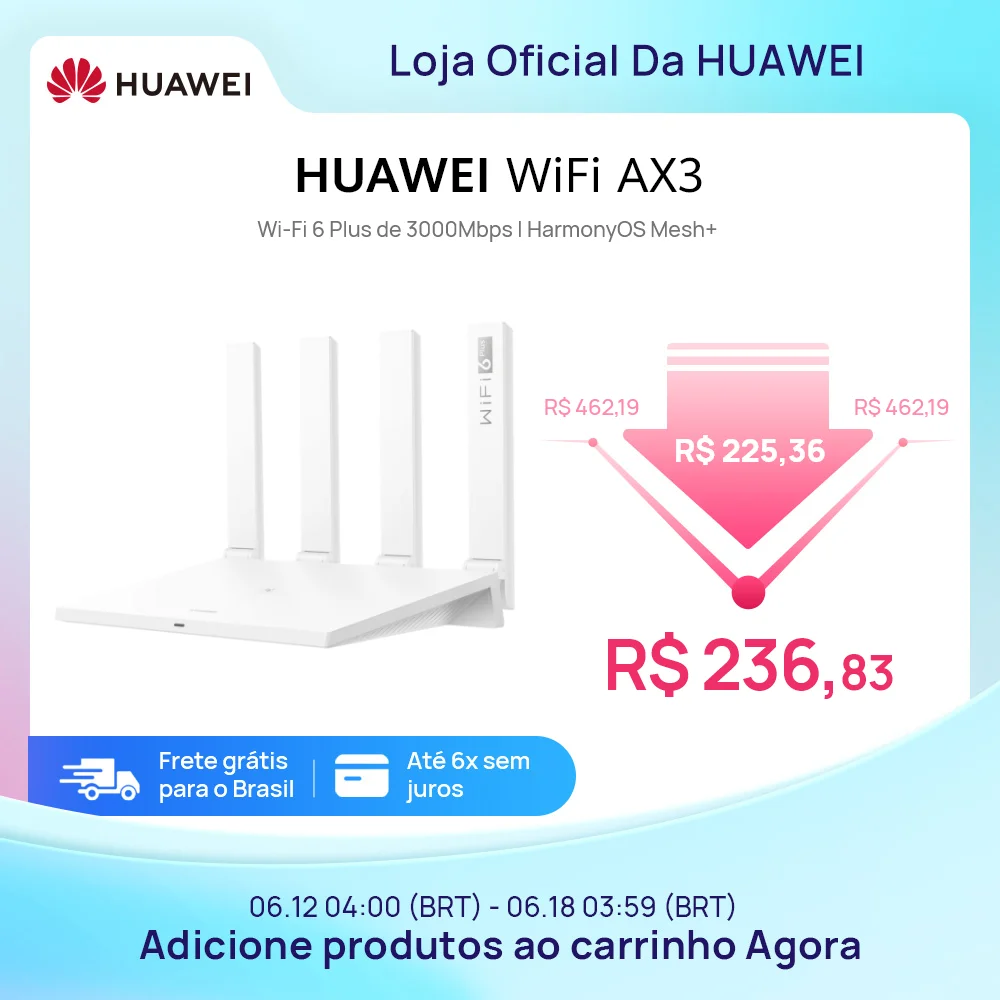 Huawei – Routeur Wi-fi 6 Plus Ax3, 3000 Mb/s, 2.4ghz, 5ghz, 1 Diagonale ...