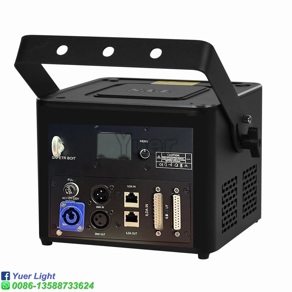 YUER 8W ILDA RGB Laser Light Professional 3D Animation Laser Scanner ...