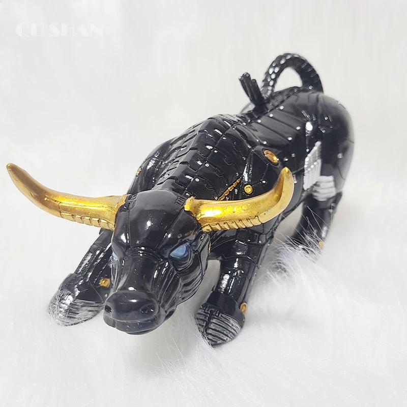 The Miami Bull Resin Statues Wall Street OX Model Figurines Home Office ...