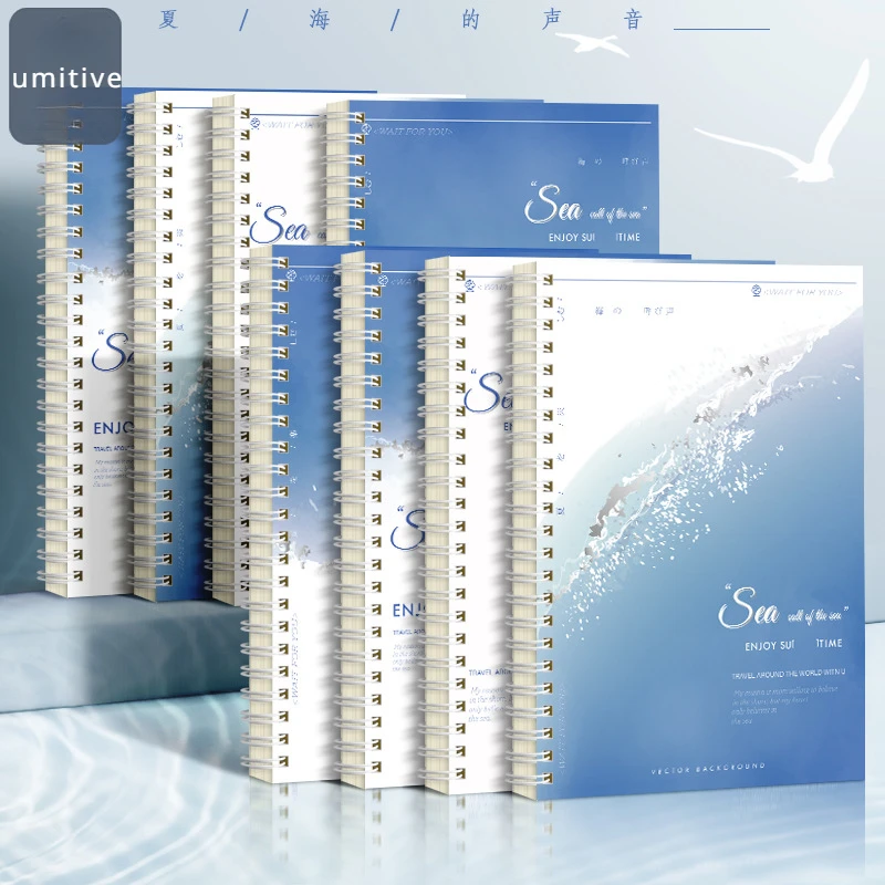 Coil Notebook Sea Style Sea Salt Series B5 Large Notebook/A5 Coil ...