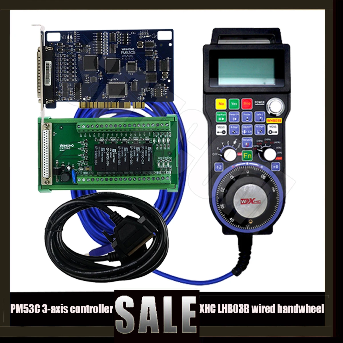 Cnc Ncstudio 3 축 컨트롤러 Pm53c 제어 카드 (Xhc Lhb03b 포함) 유선 Mpg 핸드 휠 (Weihong ...