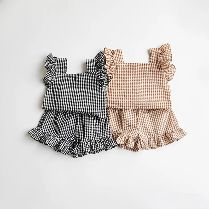 Baby Clothing Set Toddler Girls Ruffle Tee And Shorts 2 Pcs Infant Suit ...