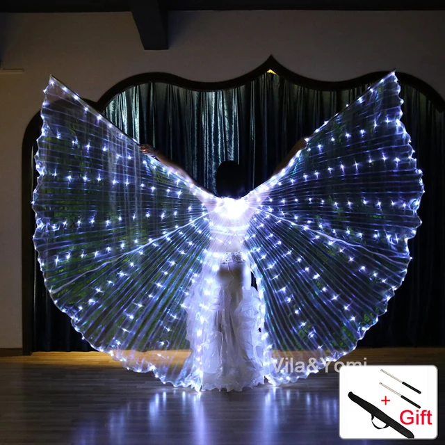 Electronic Light Dancing Split Led Stage Isis Wings Women Belly Dance ...