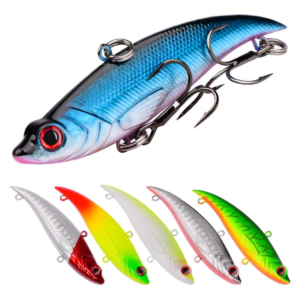1Pcs 5 Color Road Sub-bait Vib Full Water Hard Lure Simulation Fake ...