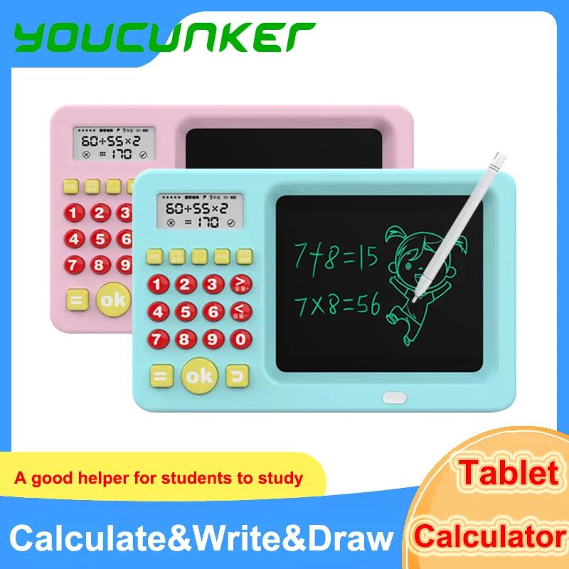 YOUCUNKER Calculator LCD Screen Writing Tablet Portable Folding ...