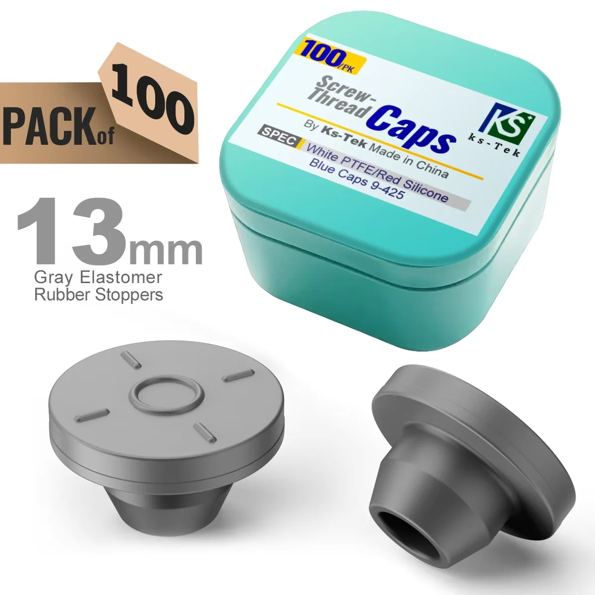 13 MM butyl Stoppers Rubber Stoppers For Glass Vial and Liquid Culture ...