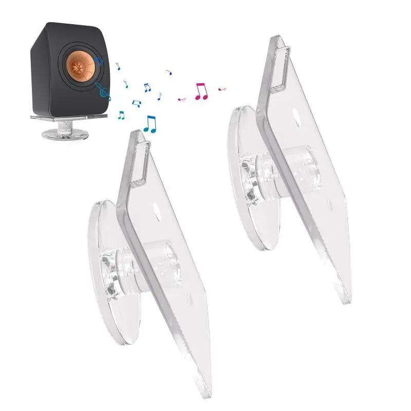 Desk-Speaker-Riser-2pcs-Audio-Speaker-Desk-Riser-Holder-Acrylic-Studio ...