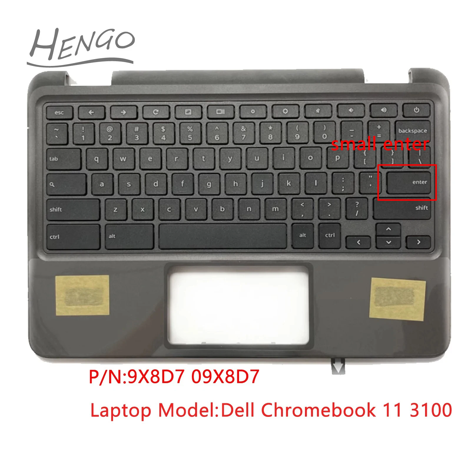 9X8D7-09X8D7-Black-Original-New-For-Dell-Chromebook-11-3100-Palmrest-US ...